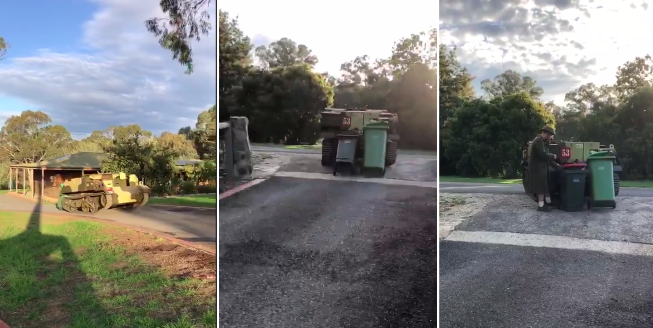 Did you know battle tanks can be used to dump household garbage? Watch ...