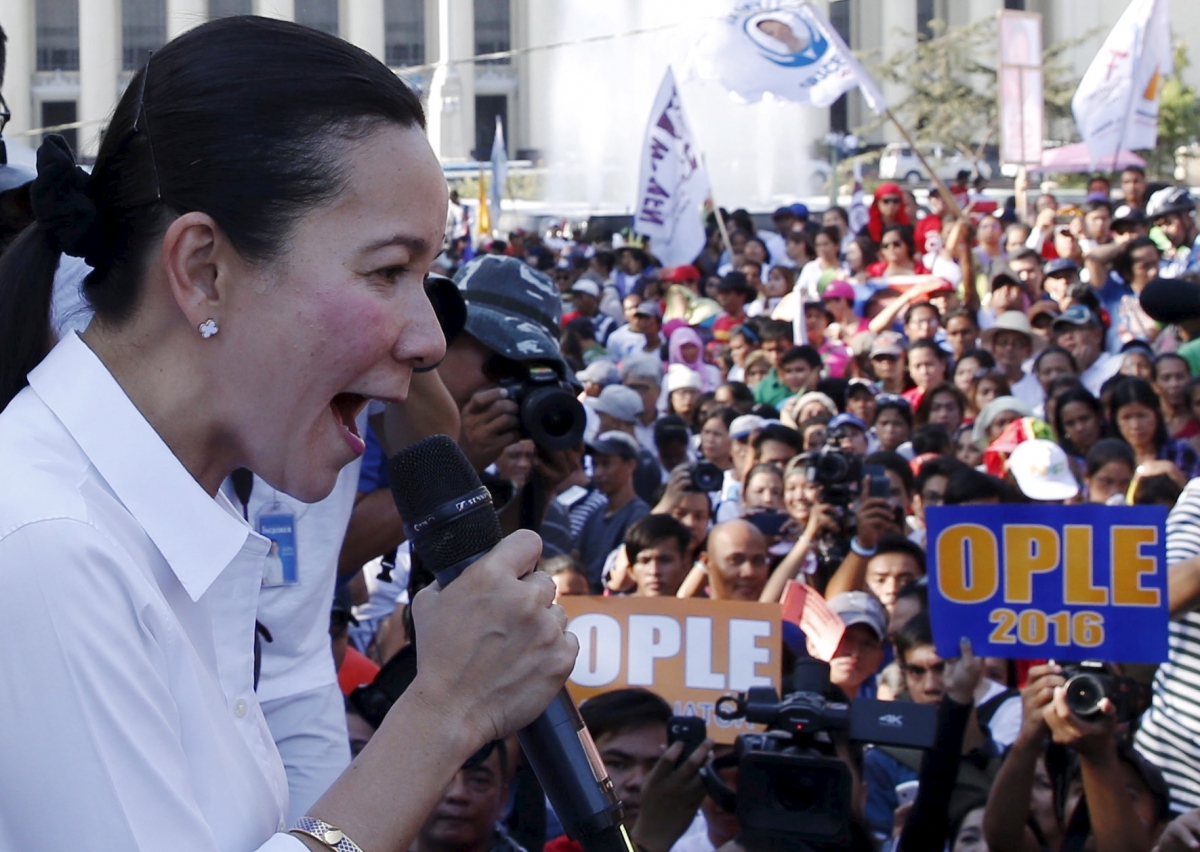 Grace Poe races to top spot in opinion polls ahead of May election