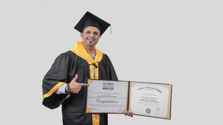 International Sitarist Bhagirath Bhatt Conferred Honorary Doctorate