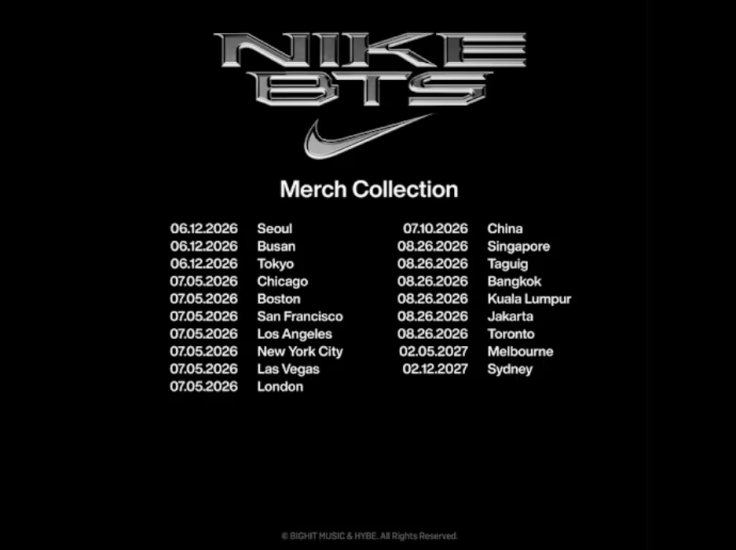 BTS Teams Up with Nike for Exclusive ARIRANG Tour Merch and ...