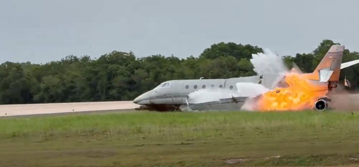 Chilling Video Captures Moment Private Jet En Route to Pick Up...